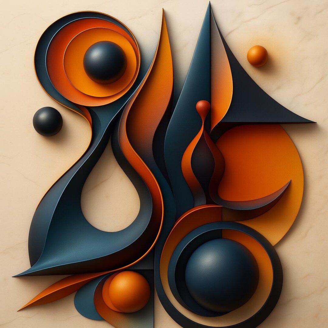 3D Abstract Geometric Wall Art | Modern Design (digital Download) - Etsy