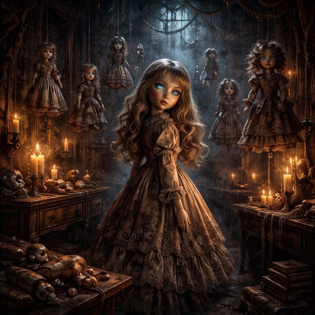 Haunted Doll Art Print Set, Gothic Dark Fantasy (digital Download) - Etsy