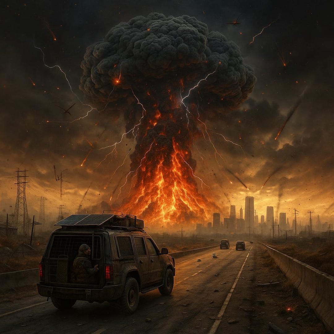 Apocalyptic Wall Art | Volcanic Eruption Scene | PNG & JPEG | 3000x3000 ...