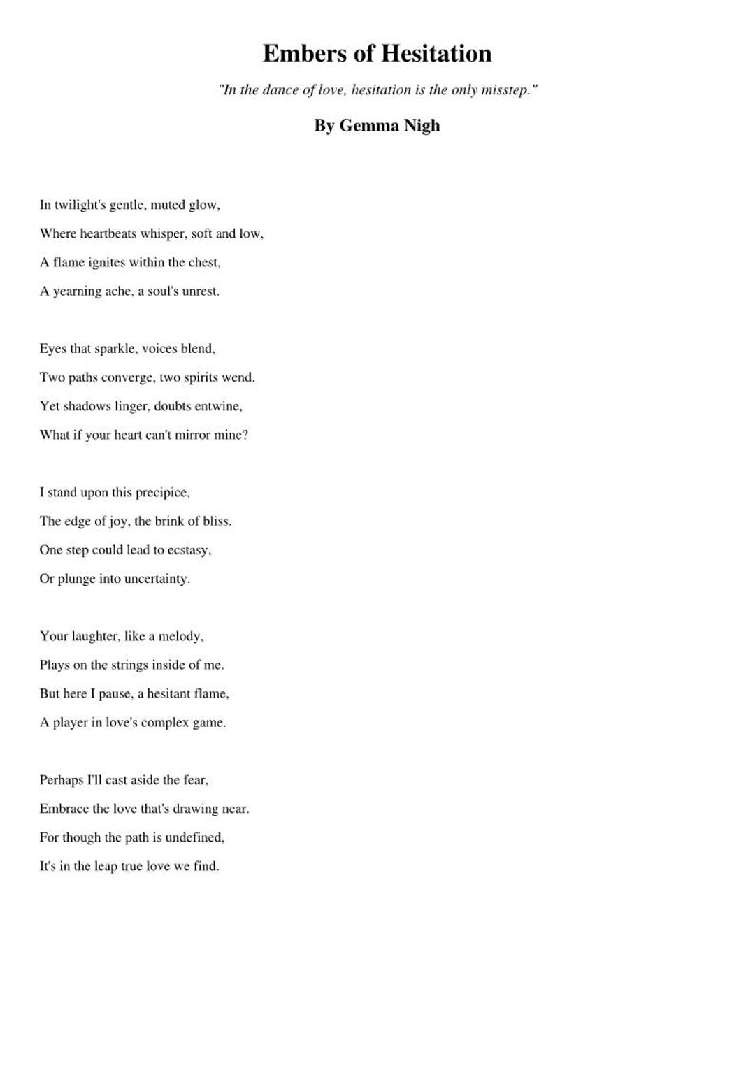 Romantic Poetry Printable | Inspirational Love Poem PDF | Embers of ...