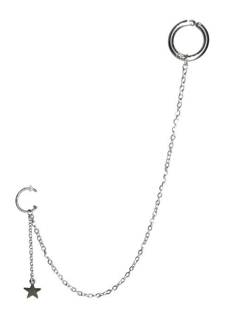 Chain Piercing Without HOLE CHAIN EARRING Fake Fake Earring Lip Ear ...