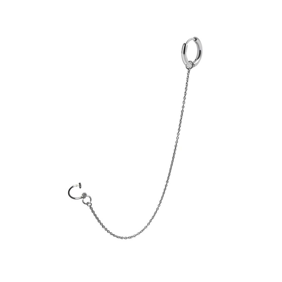 Chain Piercing Without HOLE CHAIN EARRING Fake Fake Earring Lip Ear ...