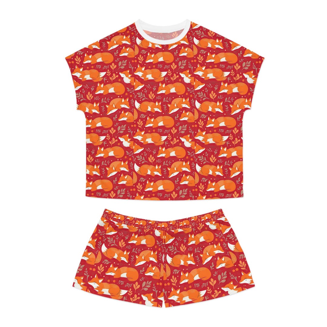Fox 2 Piece Pajama Set Cozy and Stylish Sleepwear for Fox Lovers - Etsy