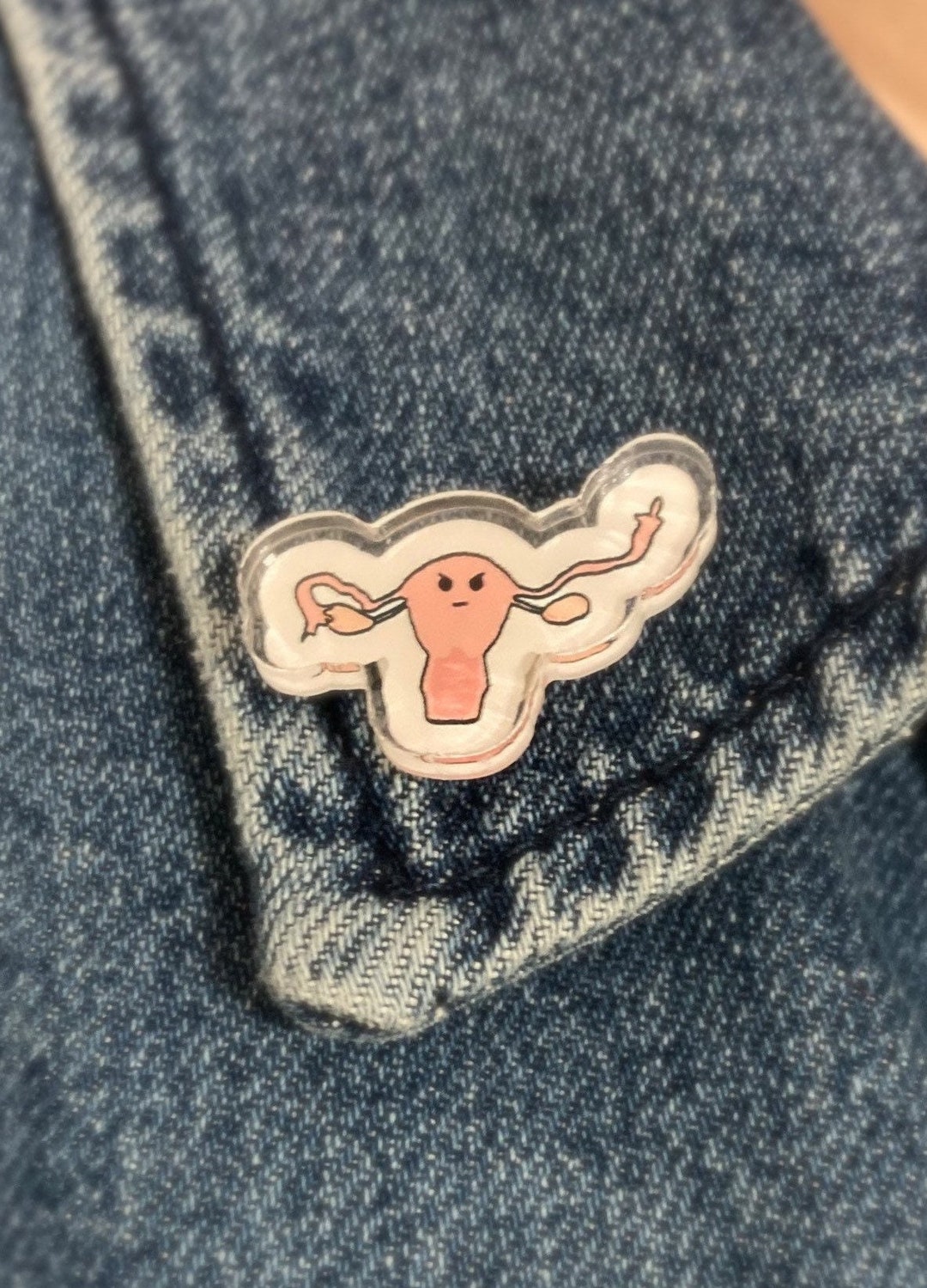 ANGRY VAGINA PIN, Uterus Pin, Reproductive Pin, Vagina Pin, Period Pin ...