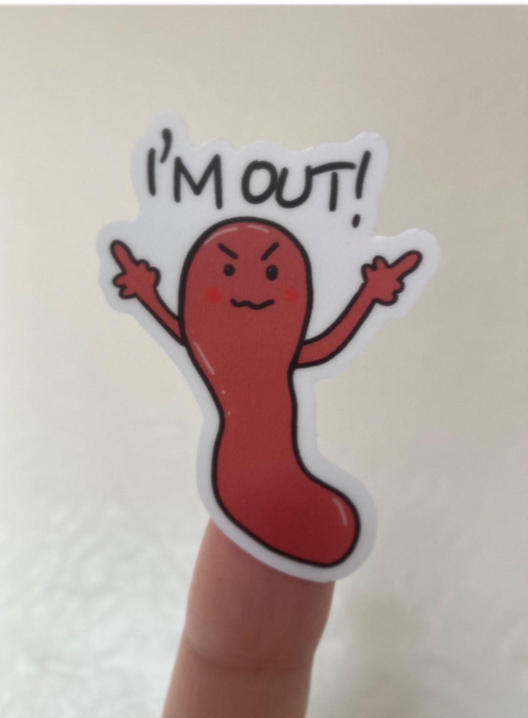 ANGRY APPENDIX STICKER, Appendicitis, Appendectomy, Angry Organ, Kawaii ...