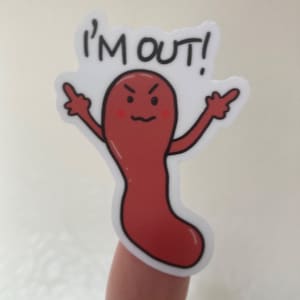 ANGRY APPENDIX STICKER, Appendicitis, Appendectomy, Angry Organ, Kawaii ...