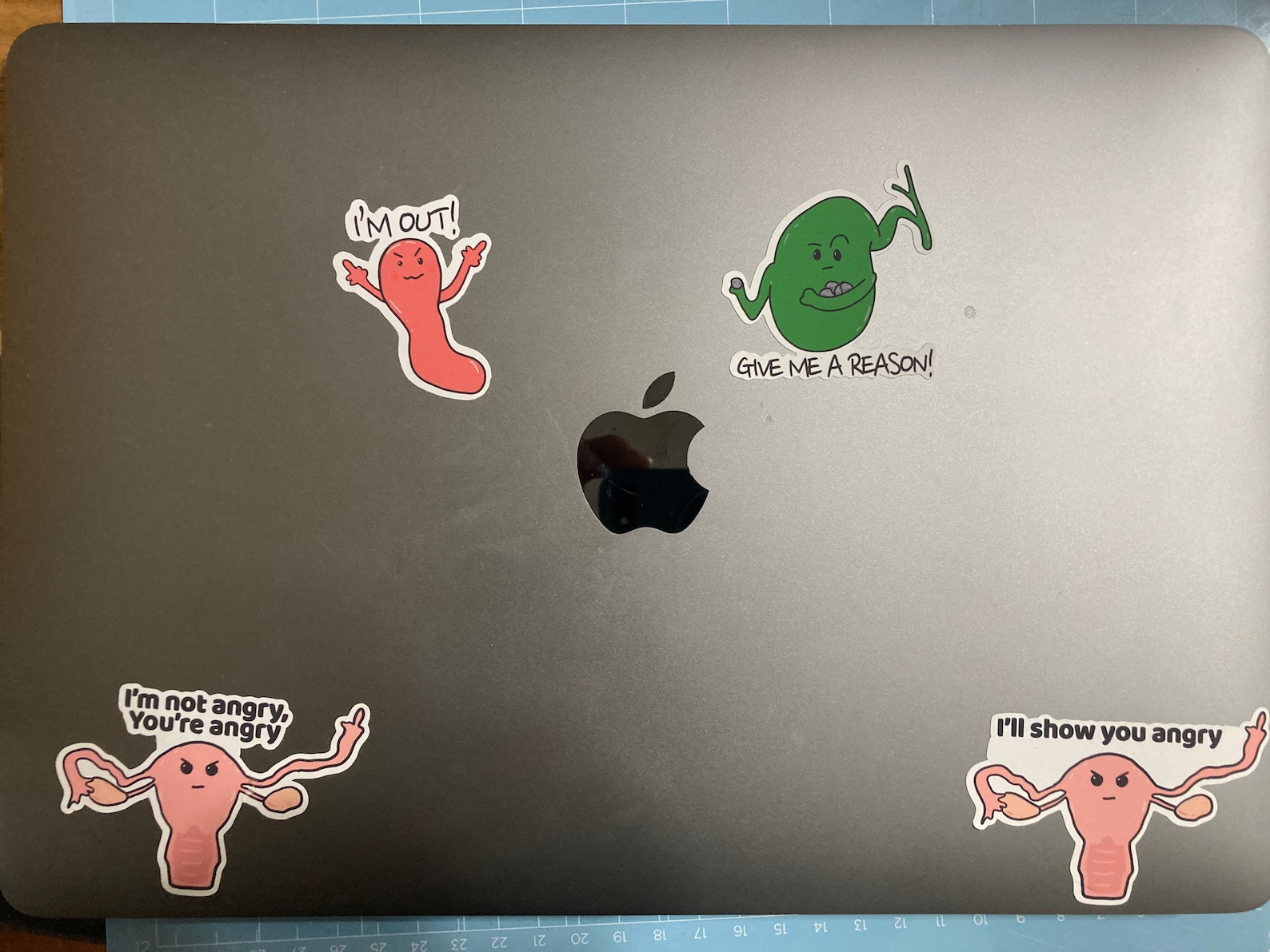 ANGRY APPENDIX STICKER, Appendicitis, Appendectomy, Angry Organ, Kawaii ...