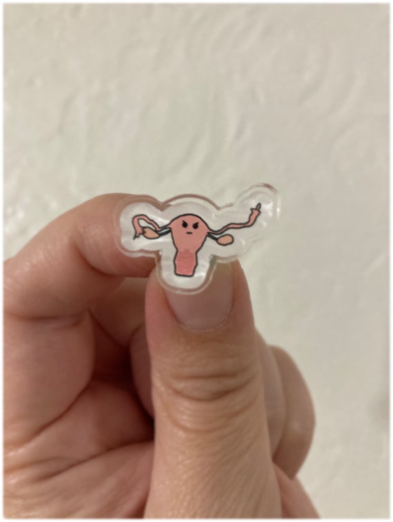 ANGRY VAGINA PIN Uterus Pin Reproductive Rights Pin My - Etsy