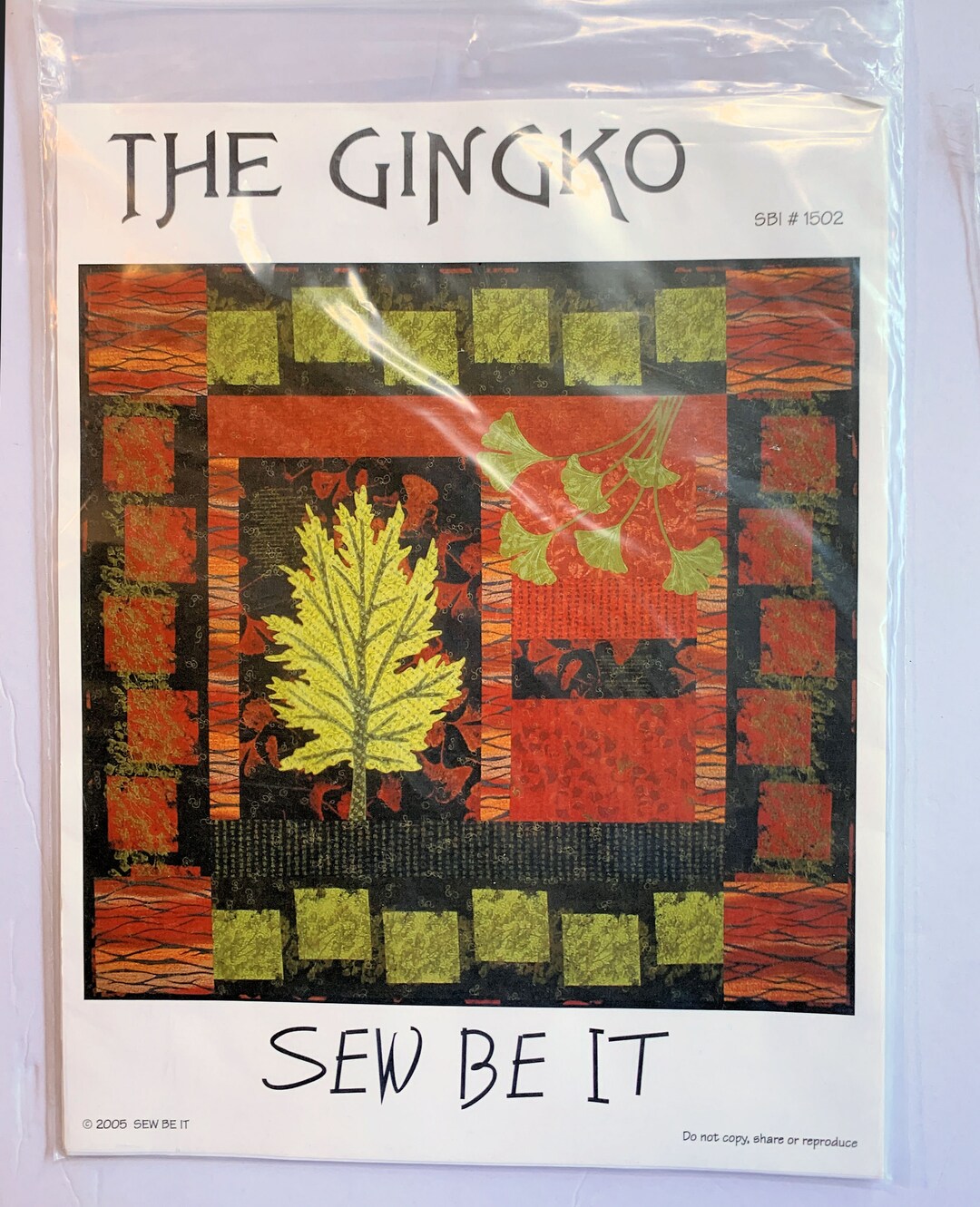 The Gingko Applique Wall Hanging Quilt Design, "sew Be It" Pattern by ...