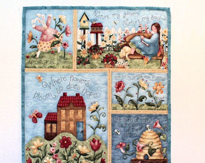 Small Wall Hanging Quilt - Garden Song - Etsy