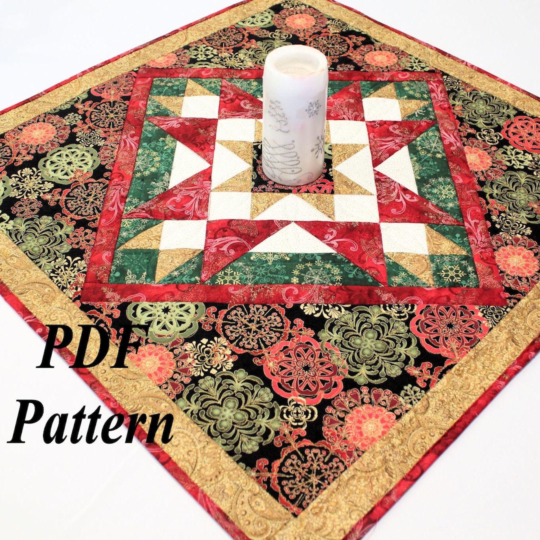PDF Pattern for Quilted Star Table Topper - Etsy
