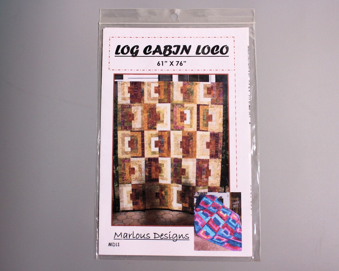 Log Cabin Loco Quilt Pattern by Marlous Designs MD11, Fat Quarter ...