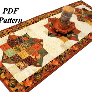 Easy Scrappy Abundance PDF Table Runner Quilt Pattern: Beginner ...