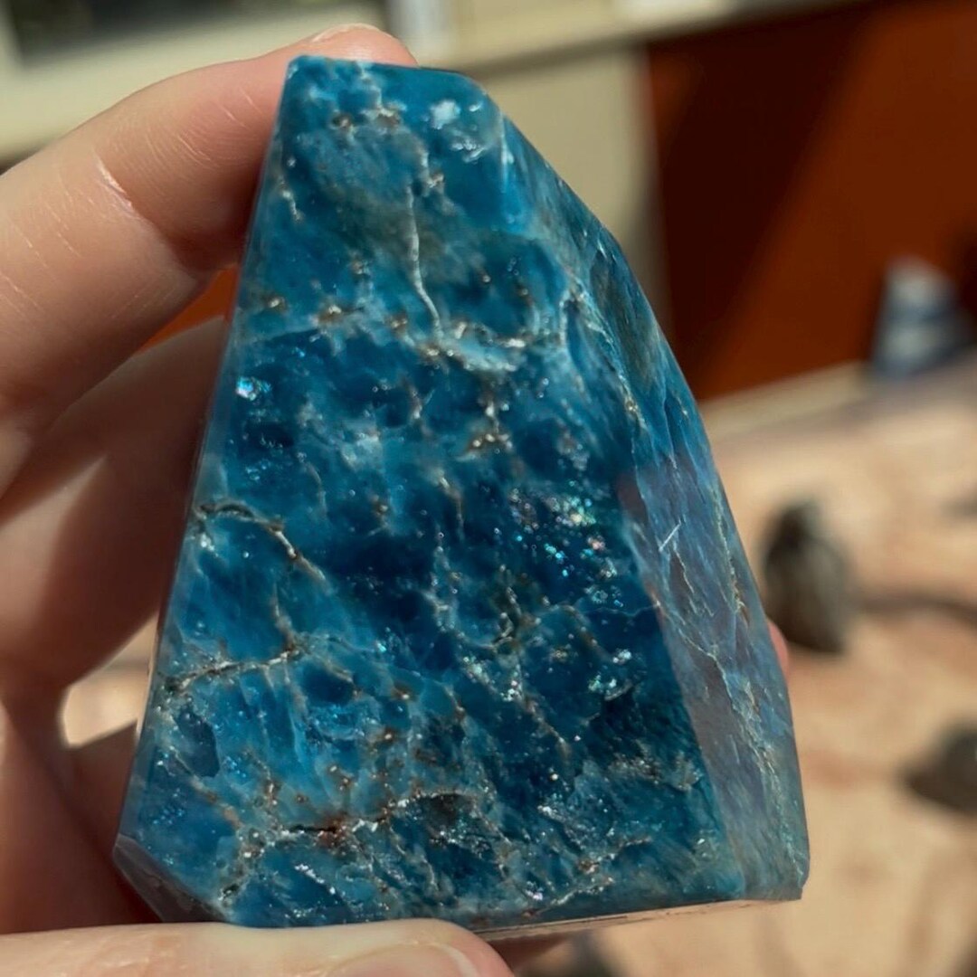Blue Apatite Crystal Freeforms From Brazil, High Quality Blue Apatite ...