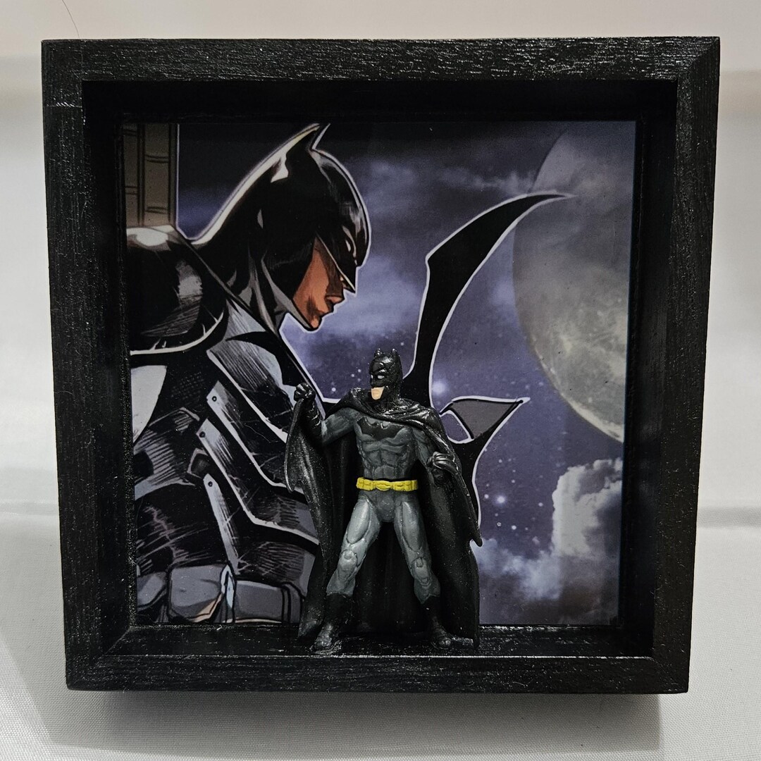 Batman Shadowbox, Wall or Standalone Decor (5x5") - Etsy