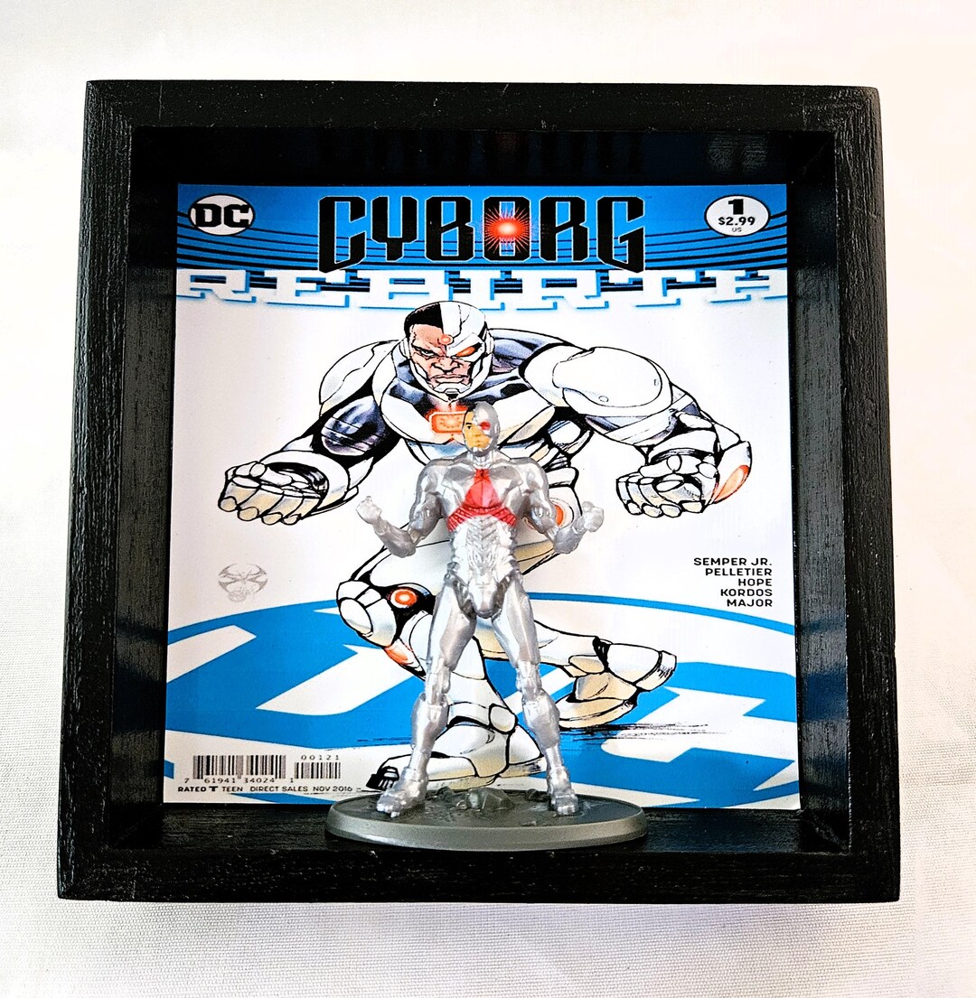 Cyborg Shadowbox: Comic Book Art, Wall Decor - Etsy
