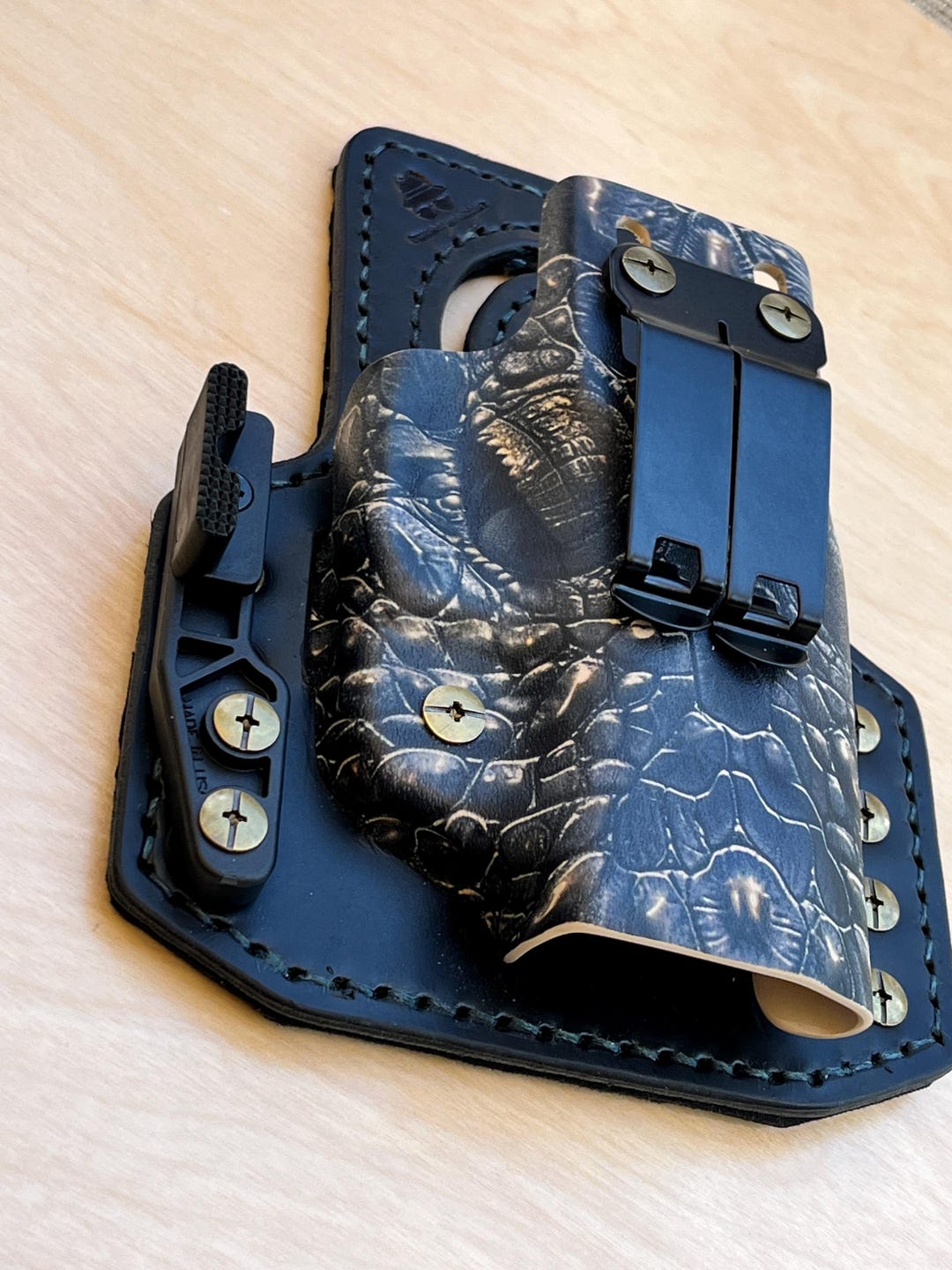 Springfield Hellcat Pro Hybrid Leather and Alligator Kydex Optics-ready ...