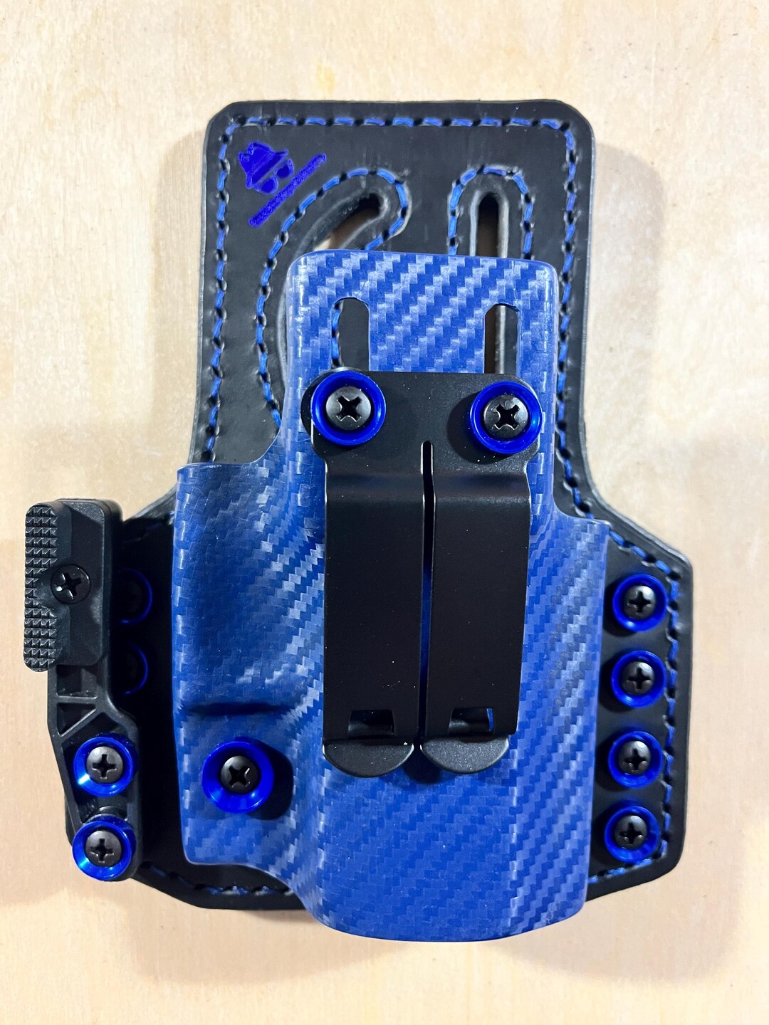 Glock 43X MOS 9mm Hybrid Leather and Carbon Fiber Holstex Optics-ready ...