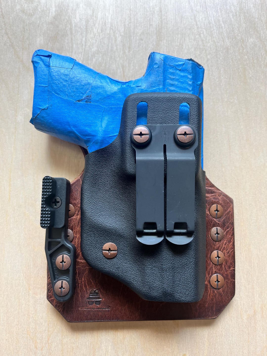 Smith and Wesson M & P Shield 9mm Hybrid Leather and Kydex Optics-ready ...