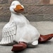 Stone Duck Statue Outdoor Goose Figurine Cement Bird Decor Concrete ...