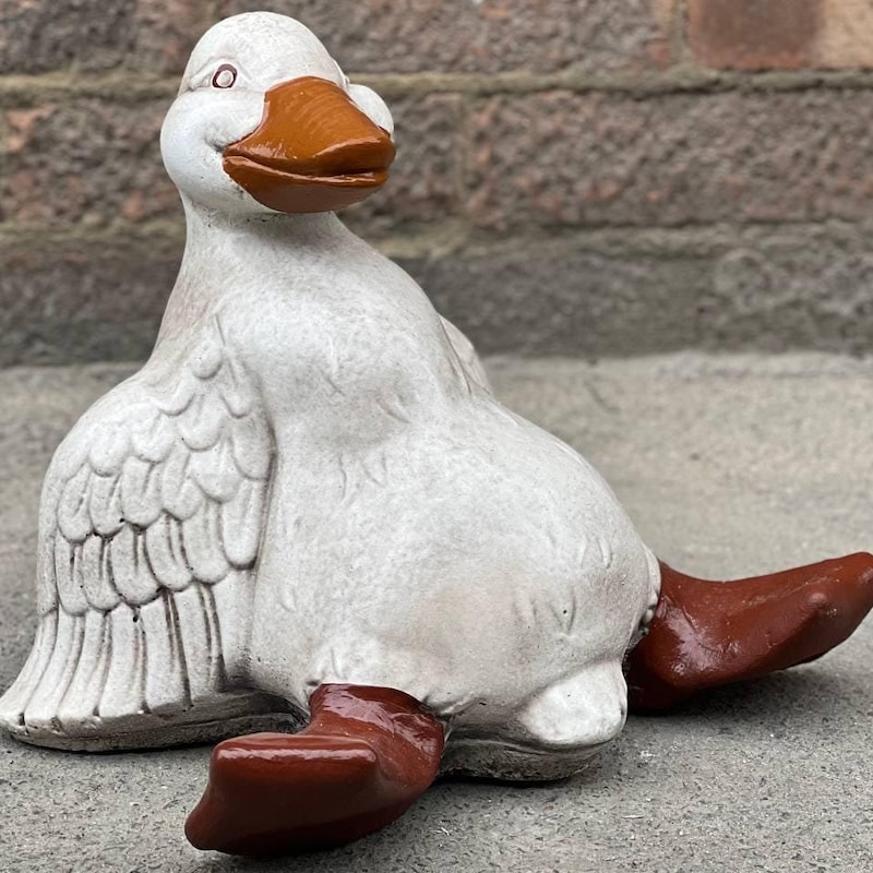 Concrete Goose Statue - Etsy