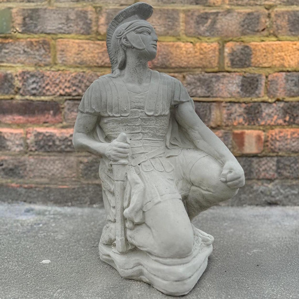 Large Roman Soldier Figurine Outdoor Soldier Sculpture Stone Ancient ...