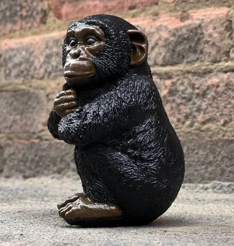 Thinking Monkey Concrete Statue Realistic Monkey Sculpture Concrete ...