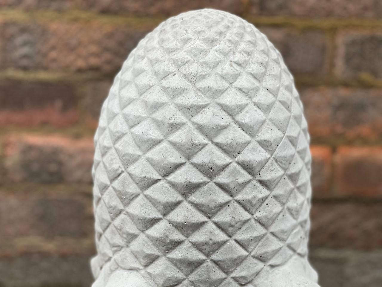 Large Acorn Statue Modern White Ball Statue Concrete Sphere Decoration ...