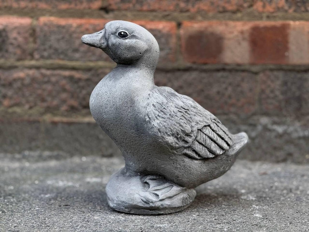 Stone Duck Statue Cement Goose Figurine Concrete Bird Sculpture Outdoor ...