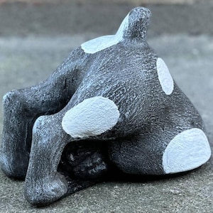 Unique Digging Dog Statue Concrete Playful Puppy Sculpture Handmade ...