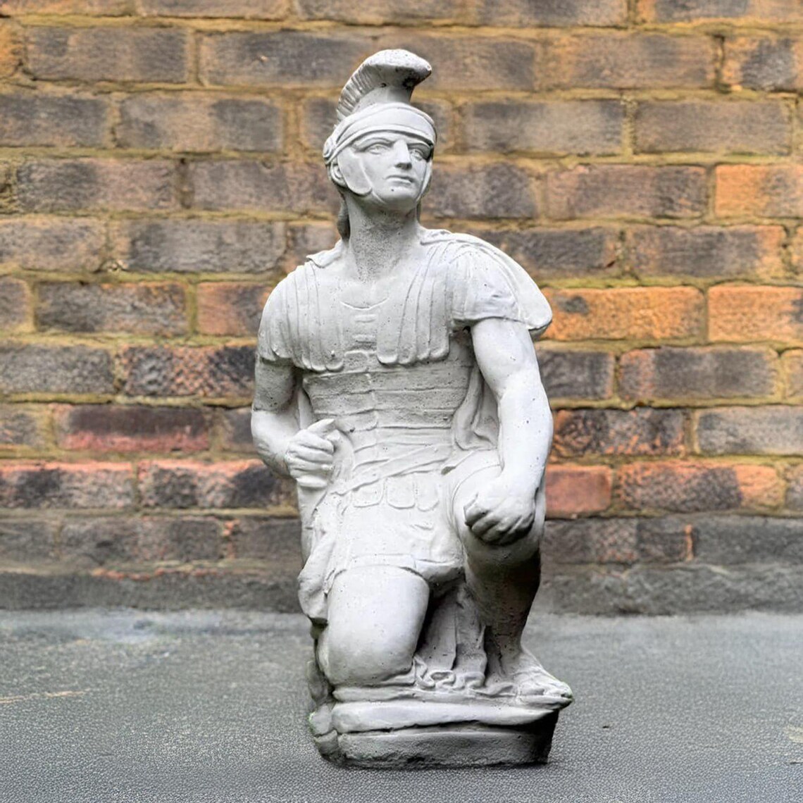Outdoor Roman Soldier Sculpture Stone Soldier Statue Concrete Greek Man ...