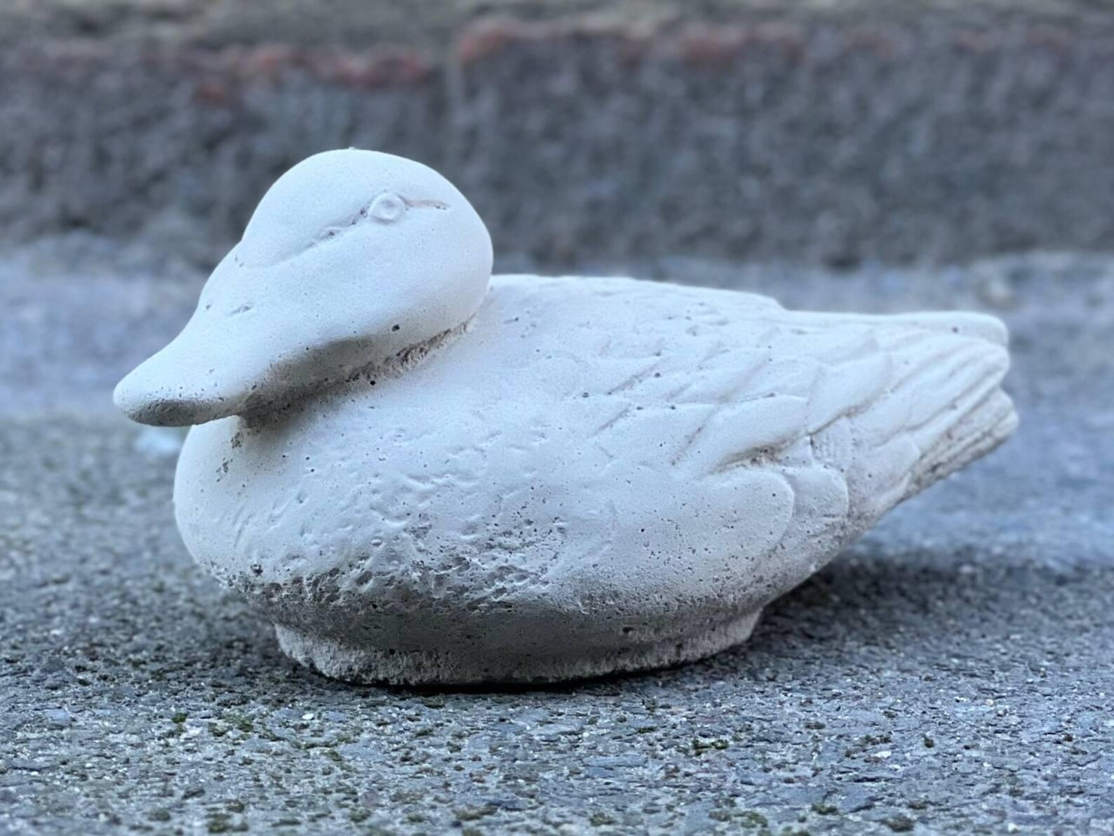 Concrete Duck Figurine Stone Goose Statue Cement Farm Animal Decoration ...