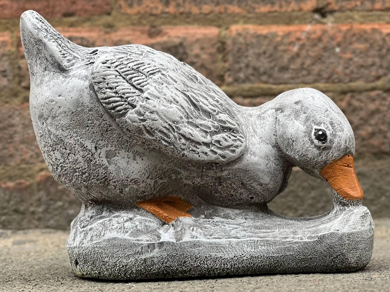 Stone Goose Figurine Concrete Goose Sculpture Cement Duck Decoration ...