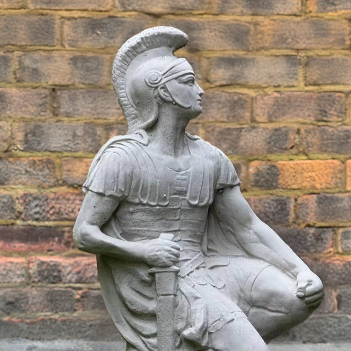 Outdoor Roman Soldier Sculpture Stone Soldier Statue Concrete Greek Man ...