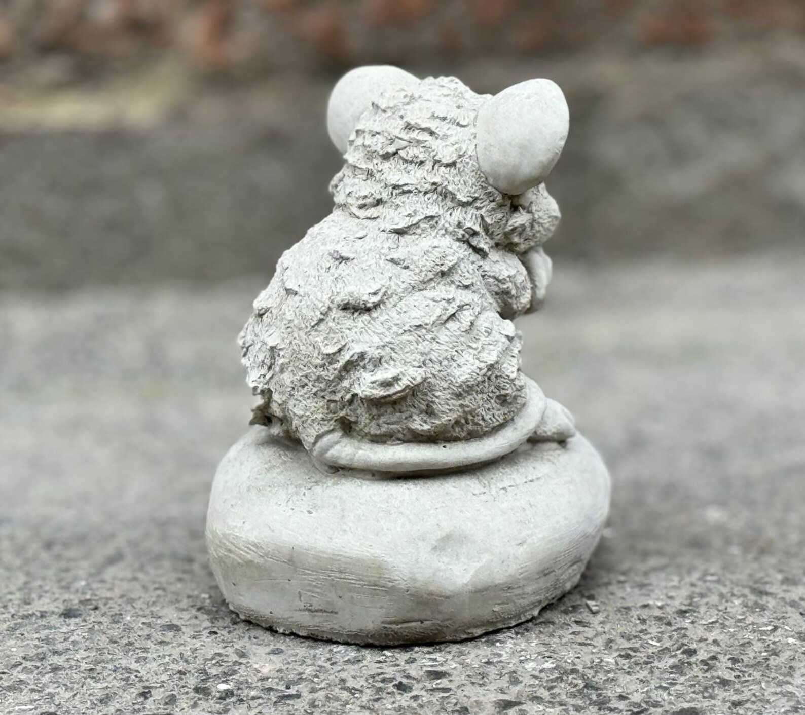 Concrete Mouse Statue Stone Sitting Mouse Figurine Cement Animal ...