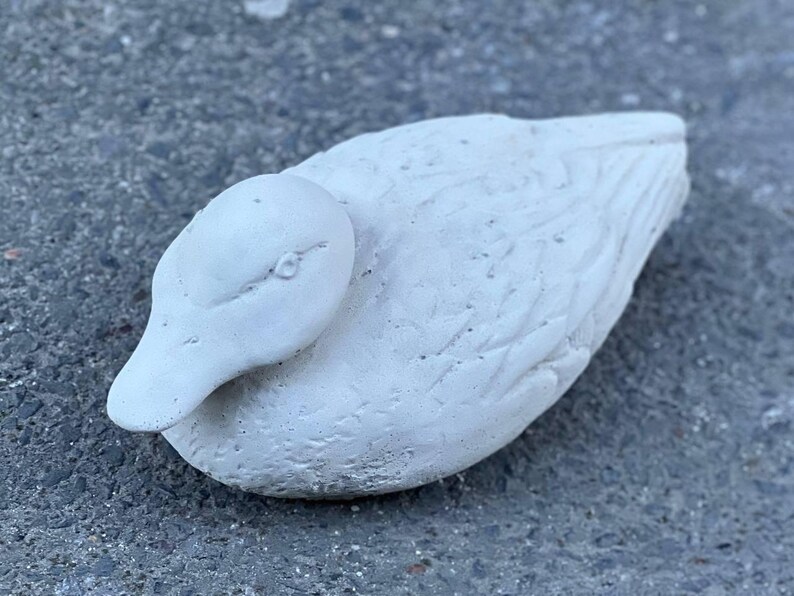 Concrete Duck Figurine Stone Goose Statue Cement Farm Animal Decoration ...