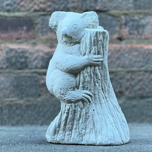 Concrete Koala Figurine Handmade Cement Animal Statue Garden Koala ...