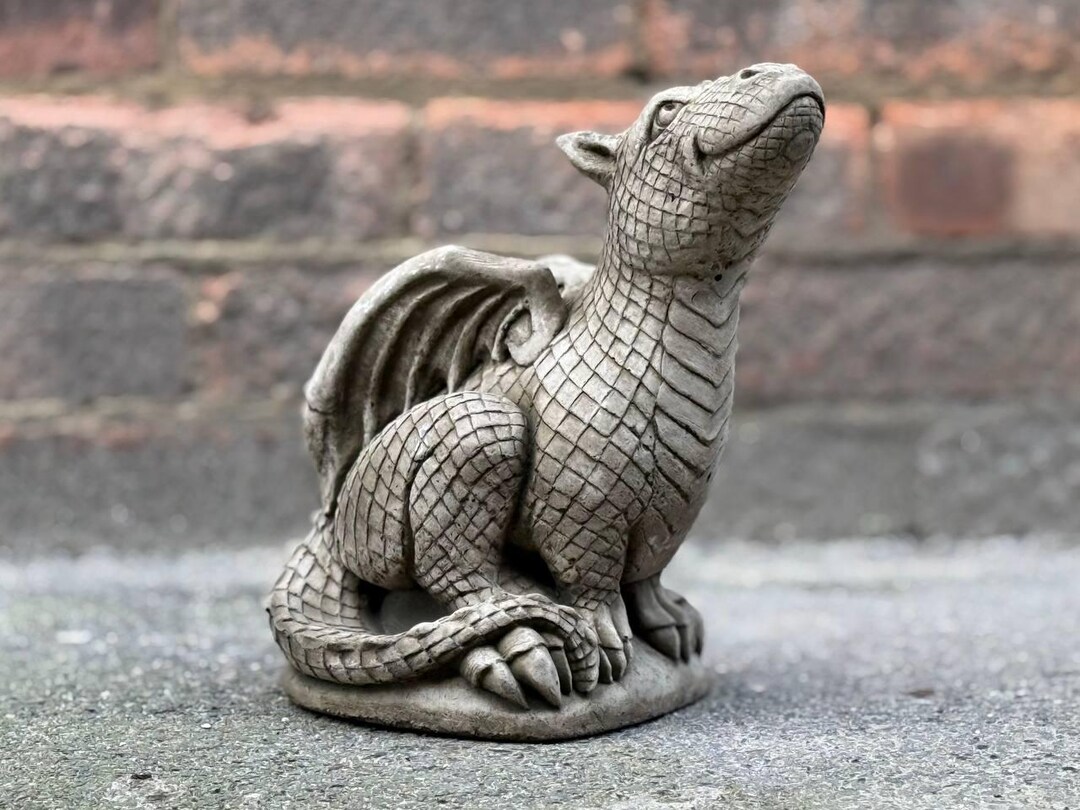 Amazing Dragon Statue Concrete Baby Dragon Figurine Stone Animal ...