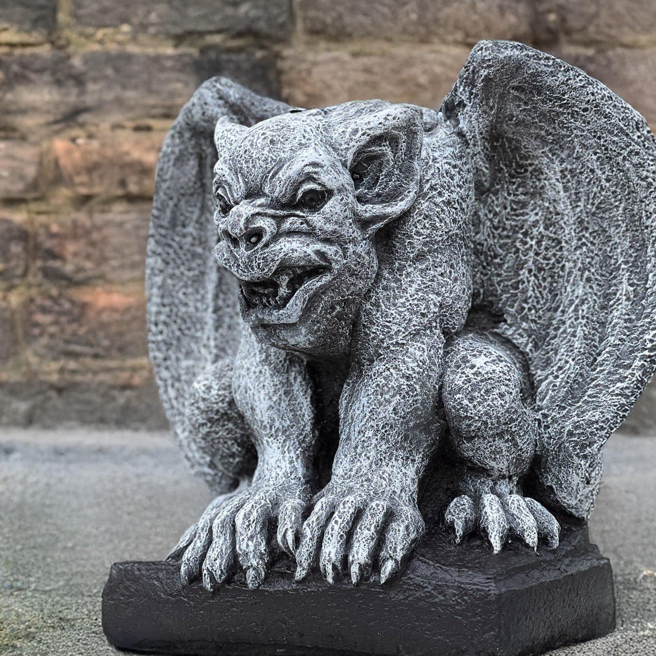 Concrete Gargoyle Statue Stone Monster Sculpture Outdoor Demon Figurine ...
