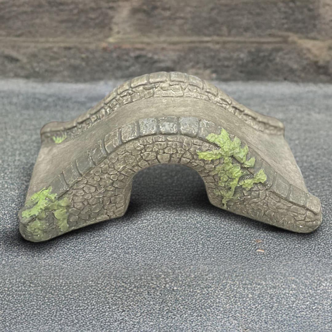 Garden Bridge Sculpture Concrete Miniature Bridge Statue Cement Pond ...