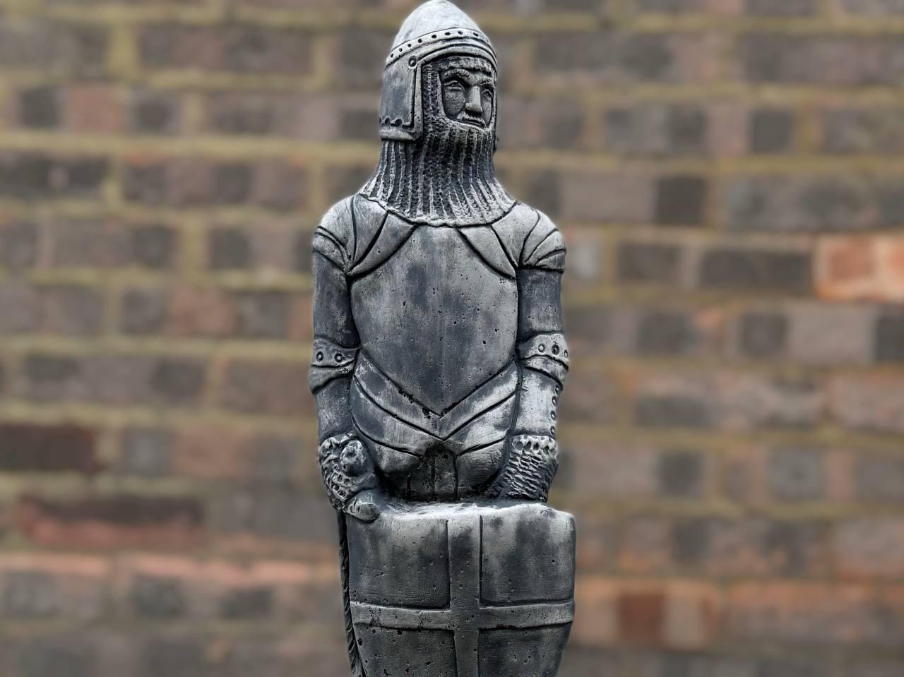 Medieval Knight Garden Sculpture Concrete Warrior Figurine Knight ...