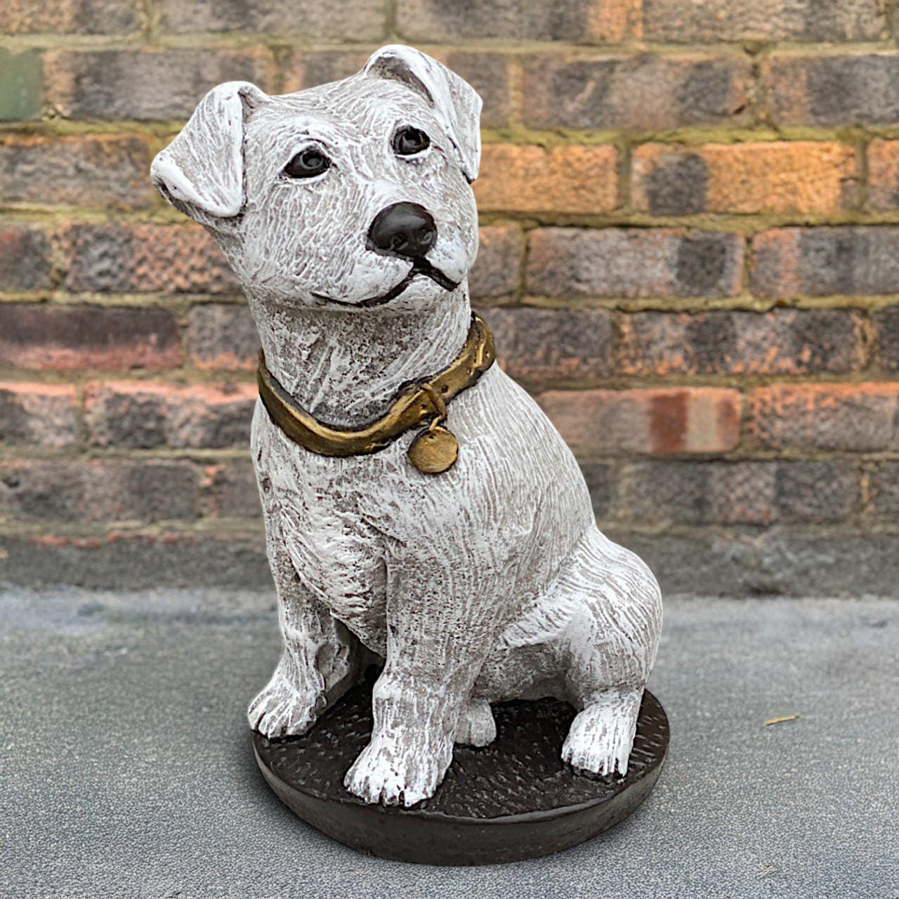 Outdoor Terrier Sculpture Stone Jack Russell Figurine Concrete Dog ...