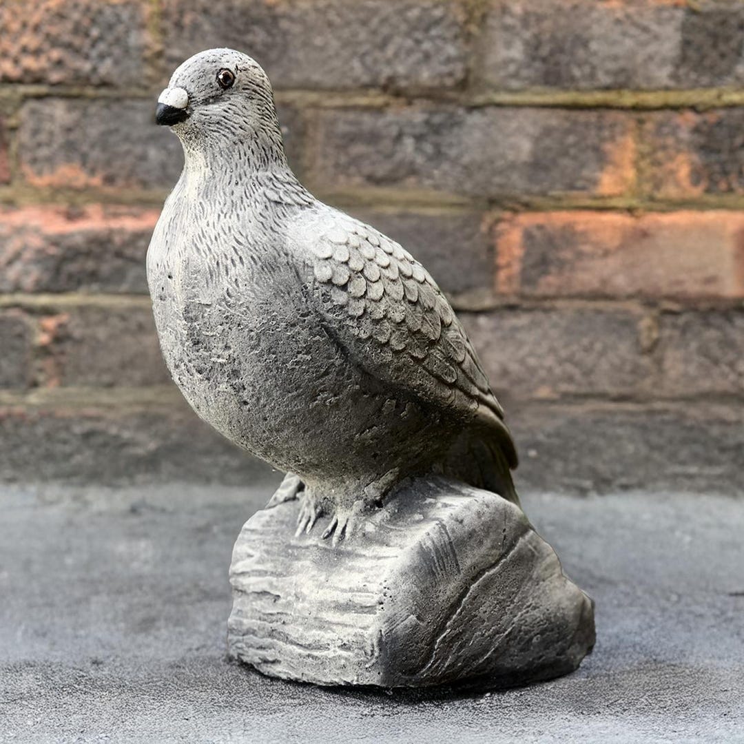Outdoor Dove Statue Concrete Pigeon Sculpture Stone Bird Decoration ...