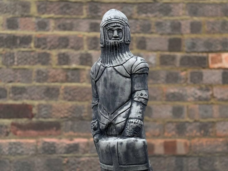 Medieval Knight Garden Sculpture Concrete Warrior Figurine Knight ...