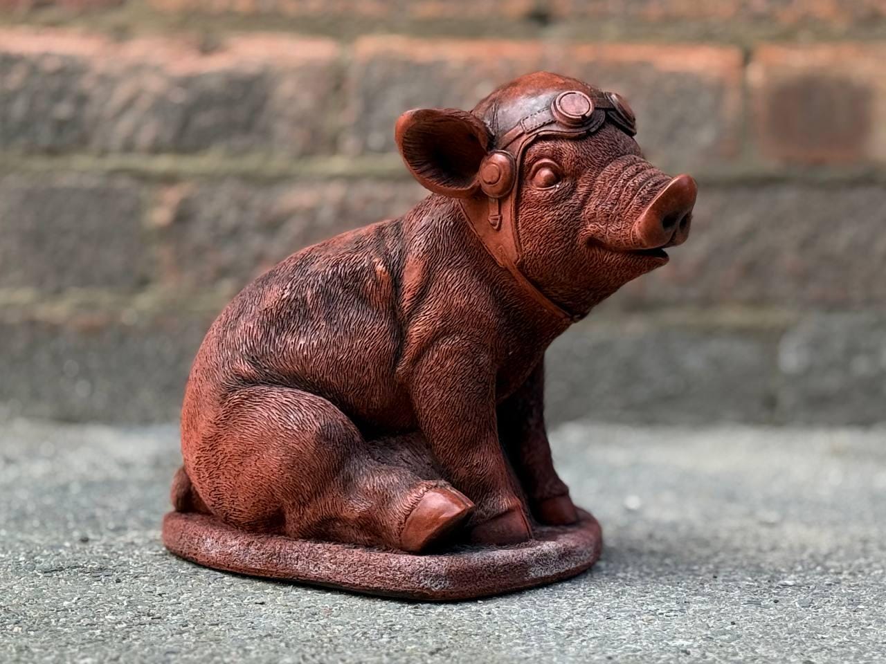 Fantasy Pig Sculpture Concrete Pig Statue Outdoor Wildlife Figurine ...