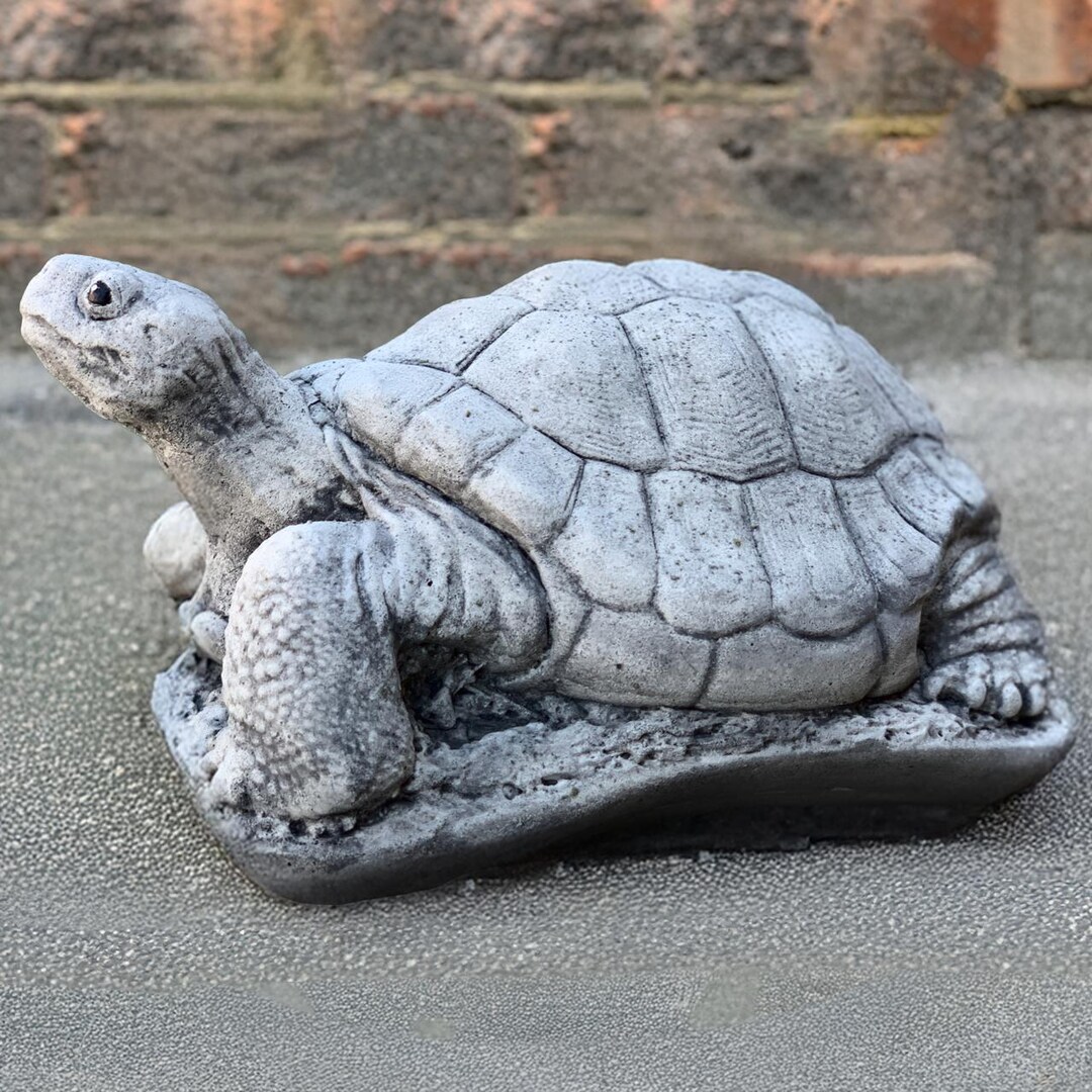 Concrete Turtle Statue Outdoor Reptile Sculpture Stone Tortoise ...