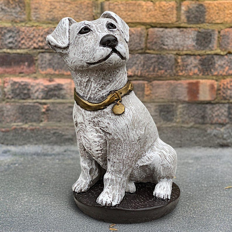 Outdoor Terrier Sculpture Stone Jack Russell Figurine Concrete Dog ...