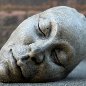 Large Face Sculpture Concrete Head Figurine Stone Modern Statue ...