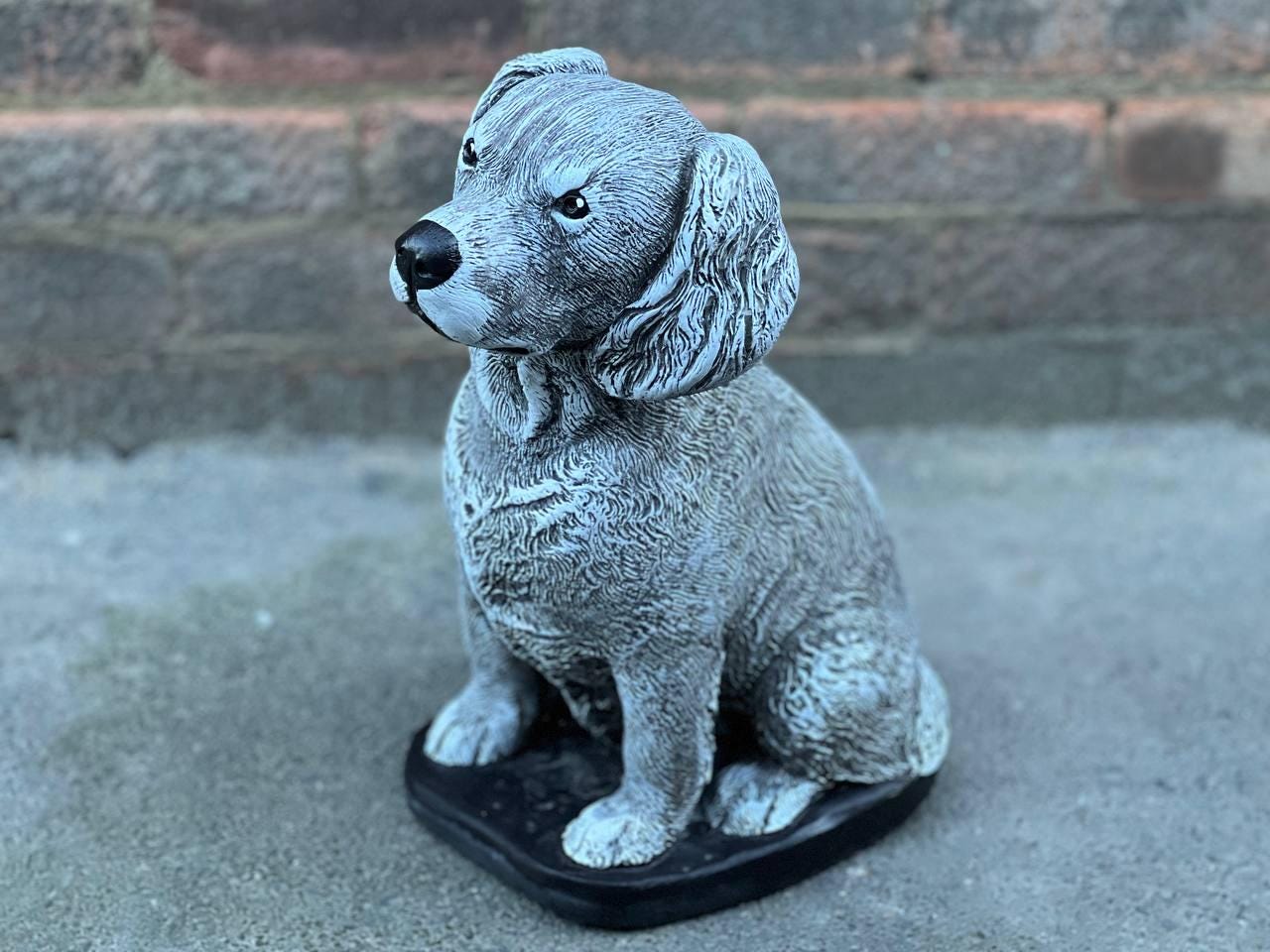 Stone Large Spaniel Decoration Garden Dog Sculpture Outdoor Pet ...