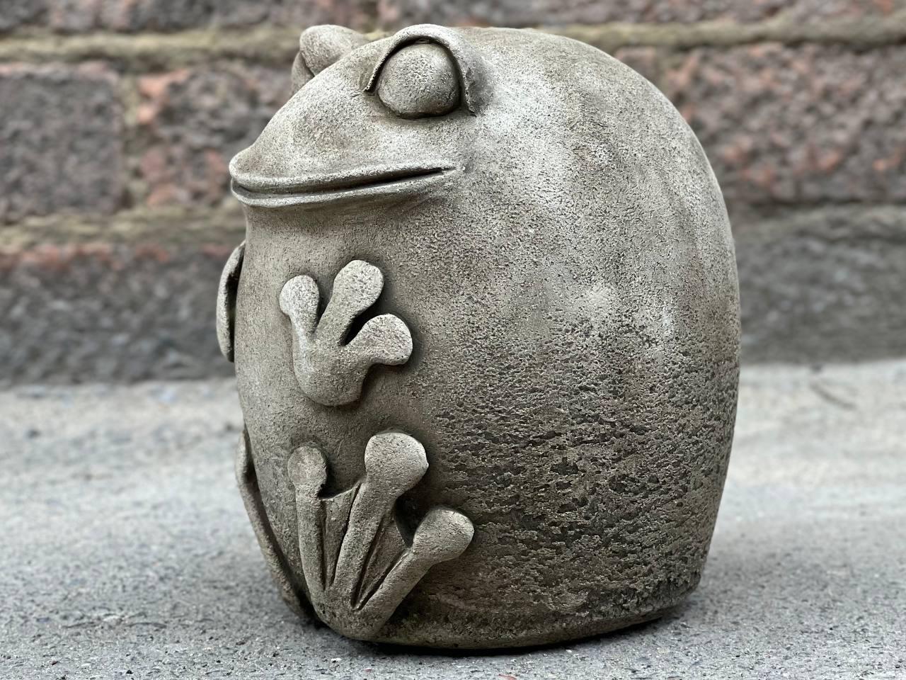 Stone Frog Statue Cement Frog Figurine Concrete Animal Sculpture ...